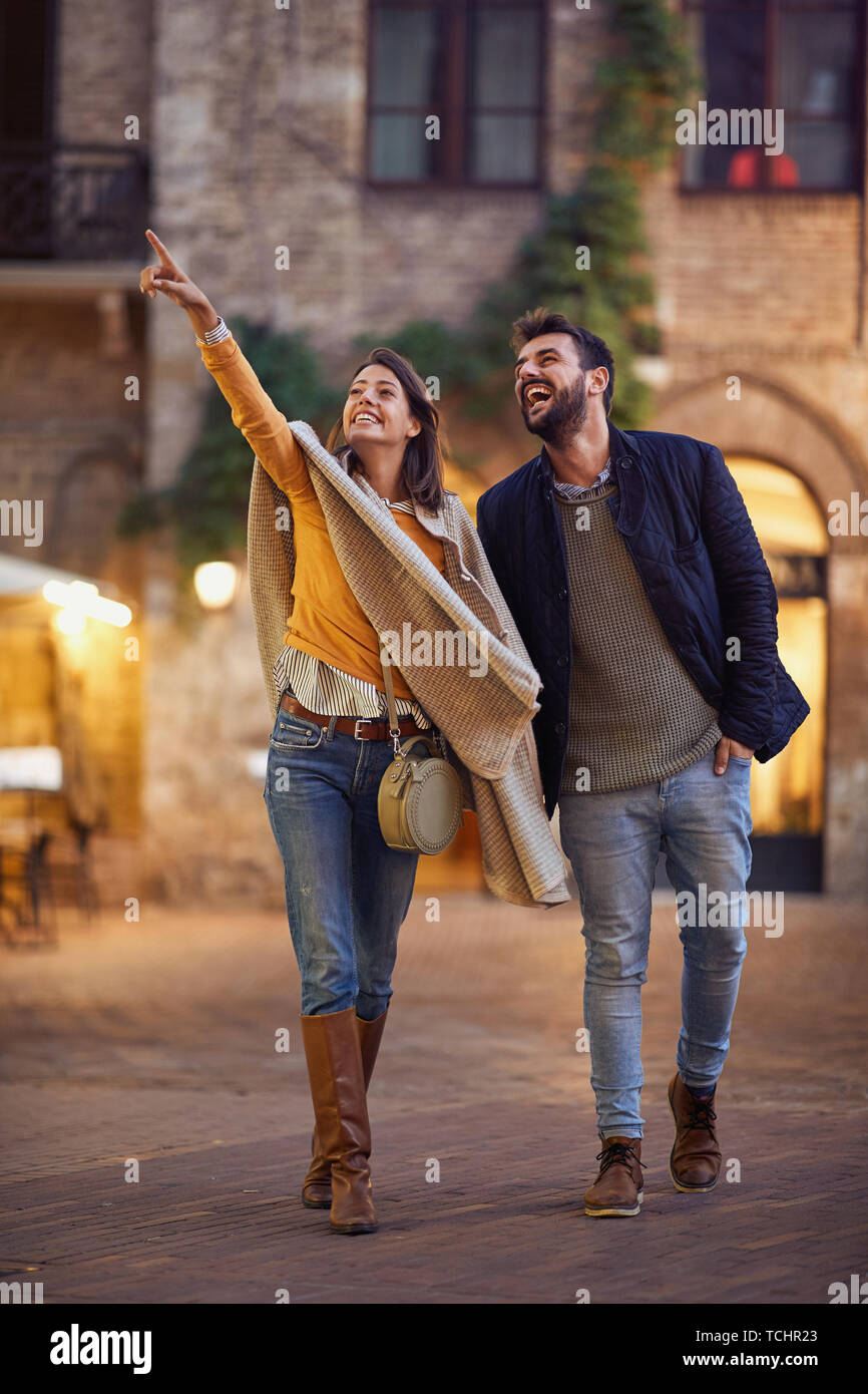 Couple evening walk italy hi-res stock photography and images - Alamy