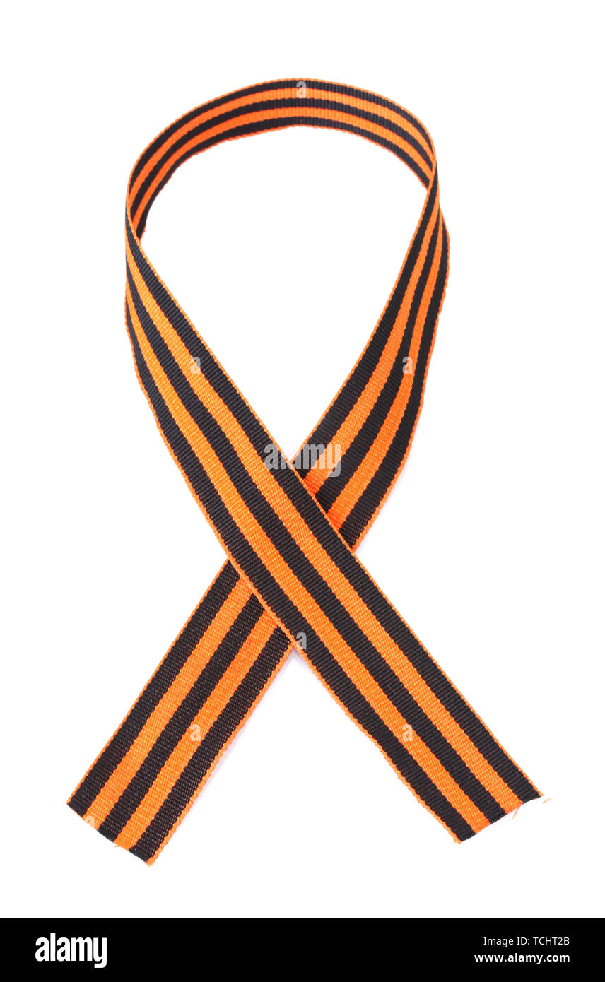 St. George ribbon isolated on white Stock Photo - Alamy