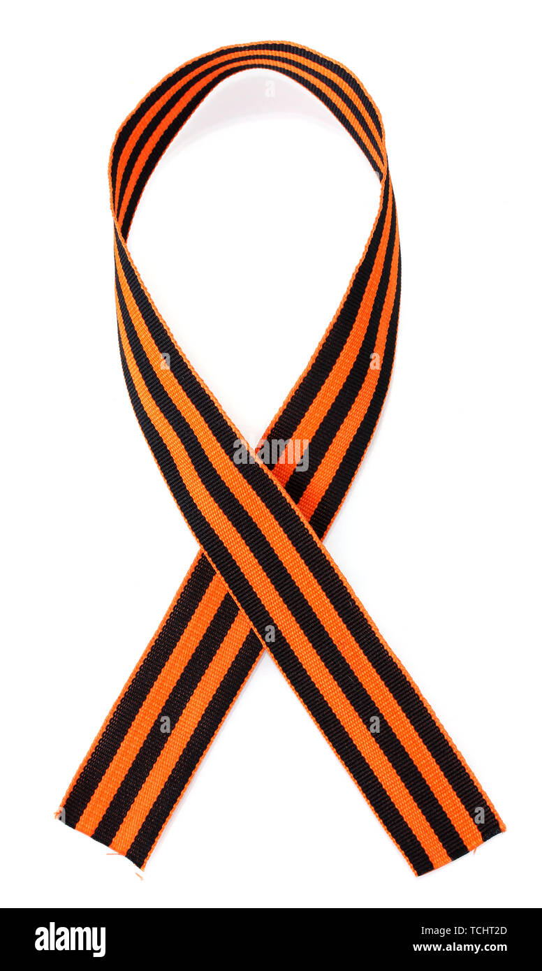 St. George ribbon isolated on white Stock Photo - Alamy