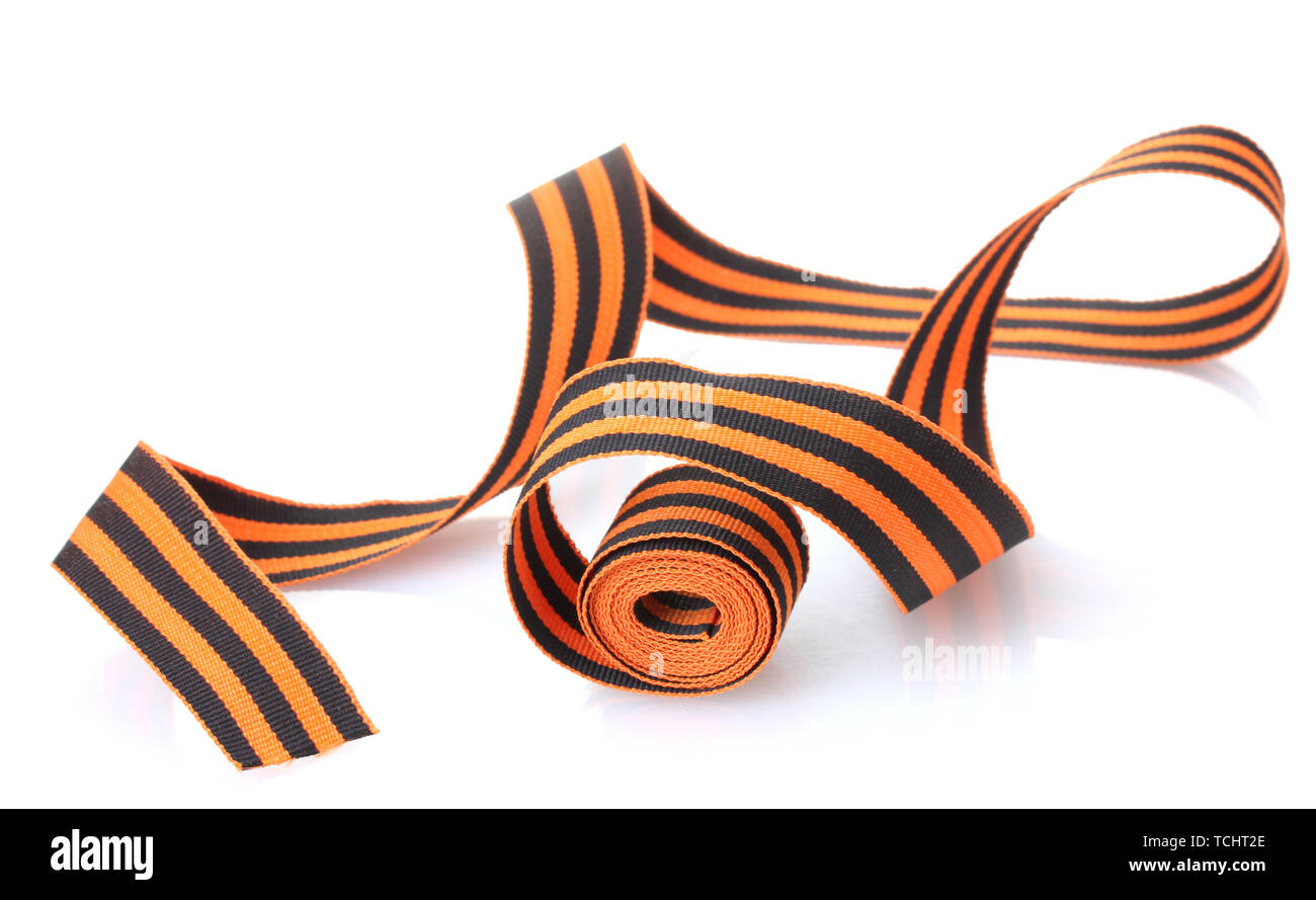 St. George ribbon isolated on white Stock Photo - Alamy
