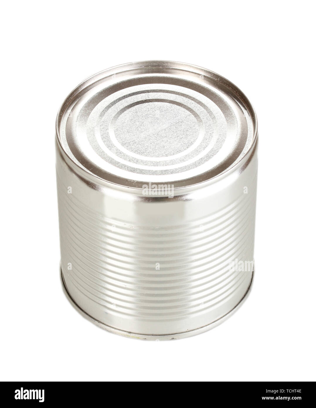 Tin can isolated on white Stock Photo - Alamy