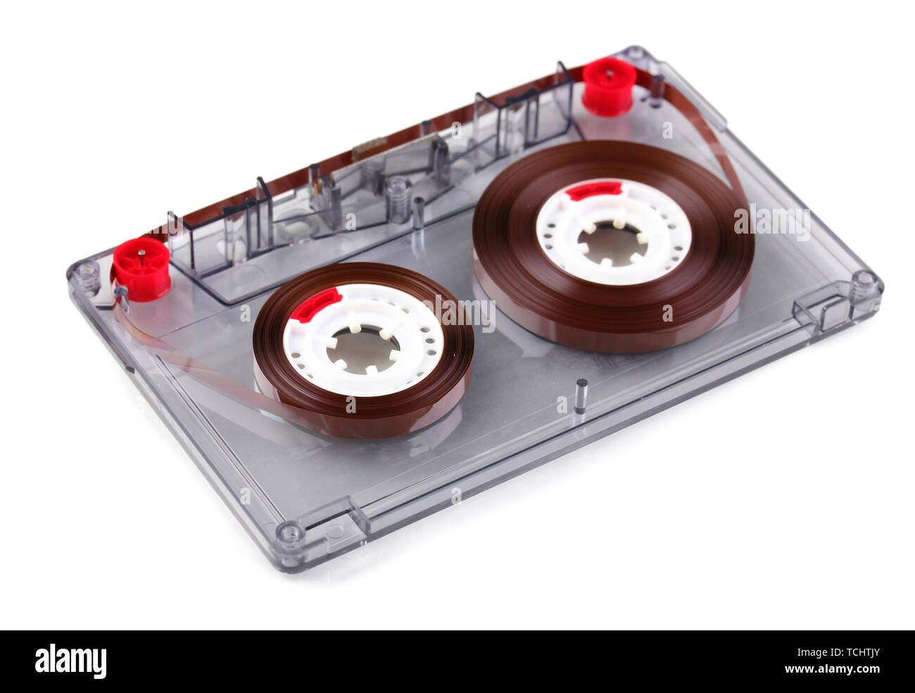 Audio cassette with color label isolated on white Stock Photo - Alamy