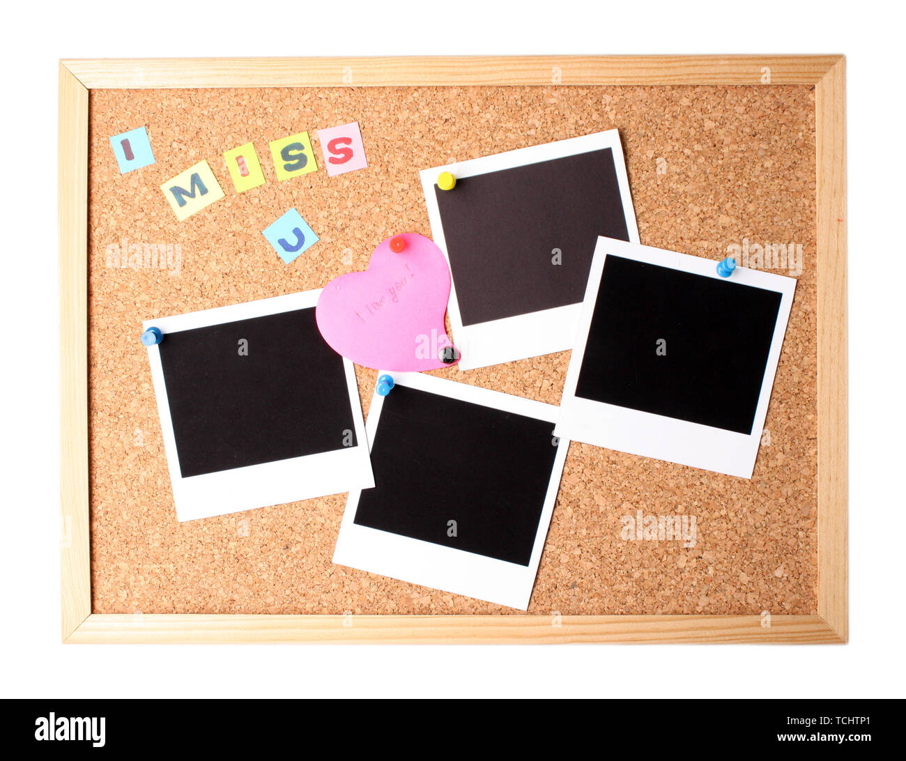 Cork board with notes Stock Photo - Alamy
