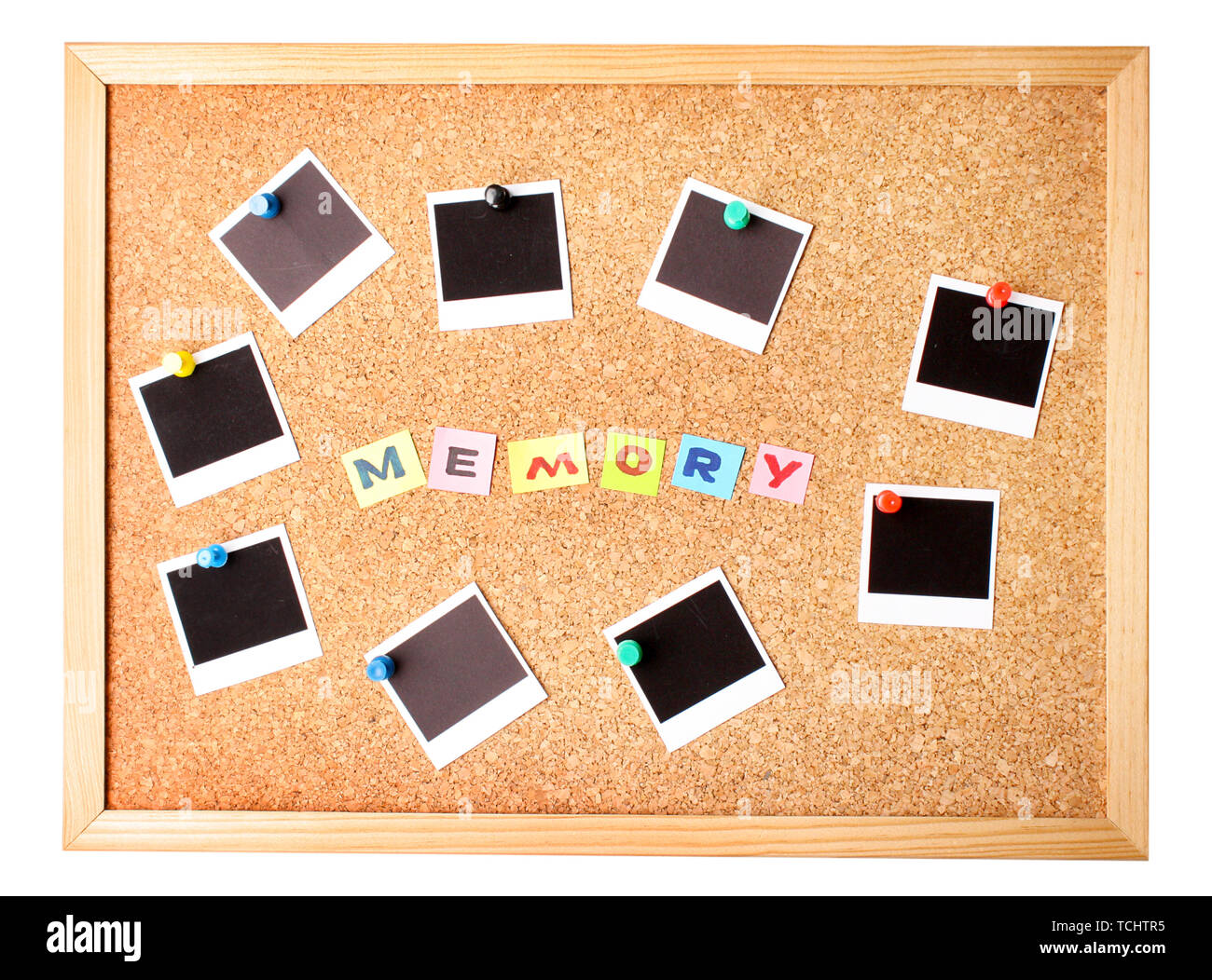 Cork board with notes Stock Photo - Alamy