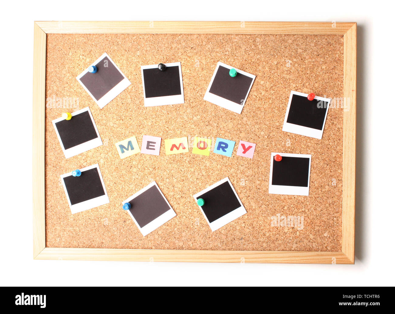 Cork board with notes Stock Photo - Alamy