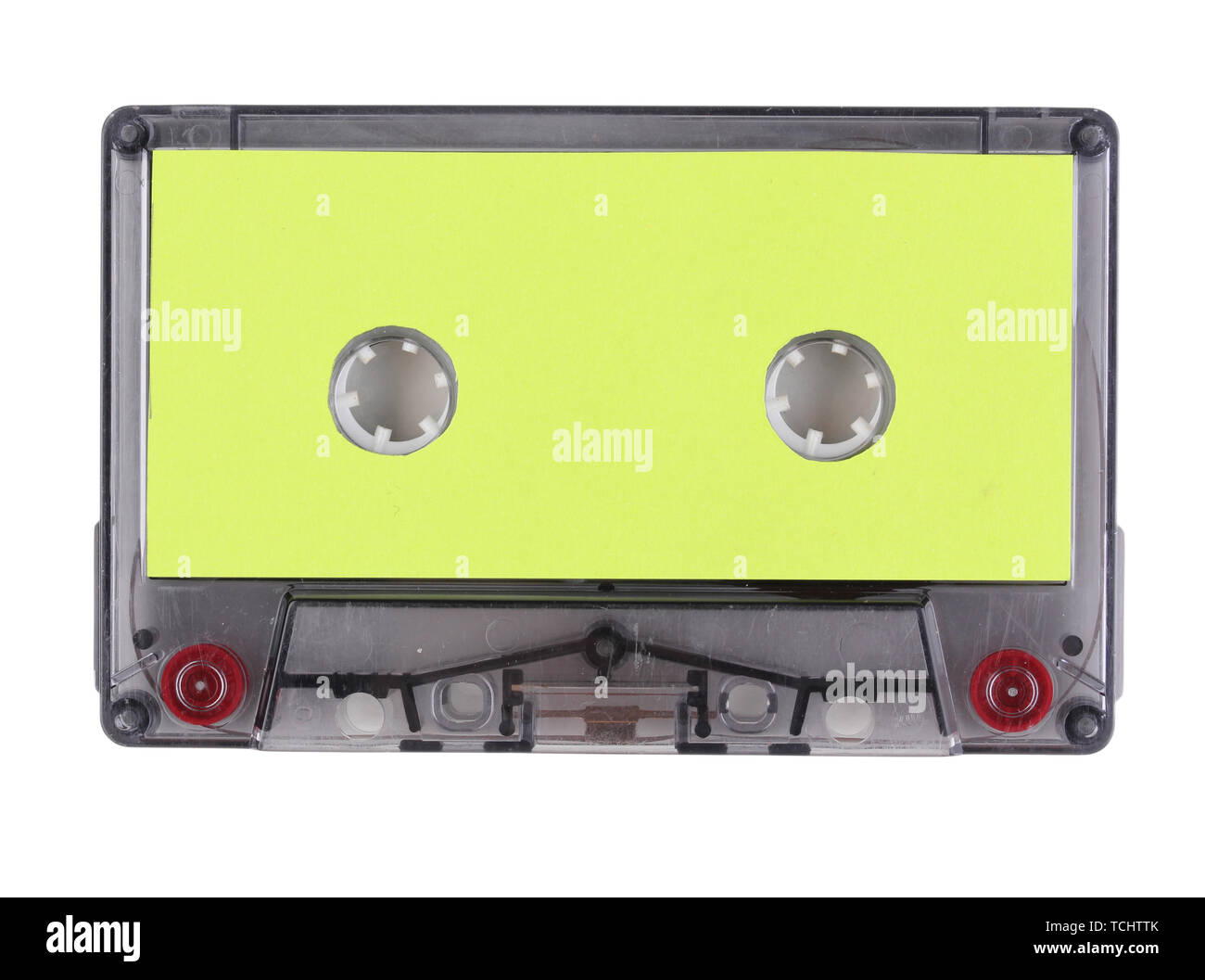 Audio cassette with color label isolated on white Stock Photo - Alamy