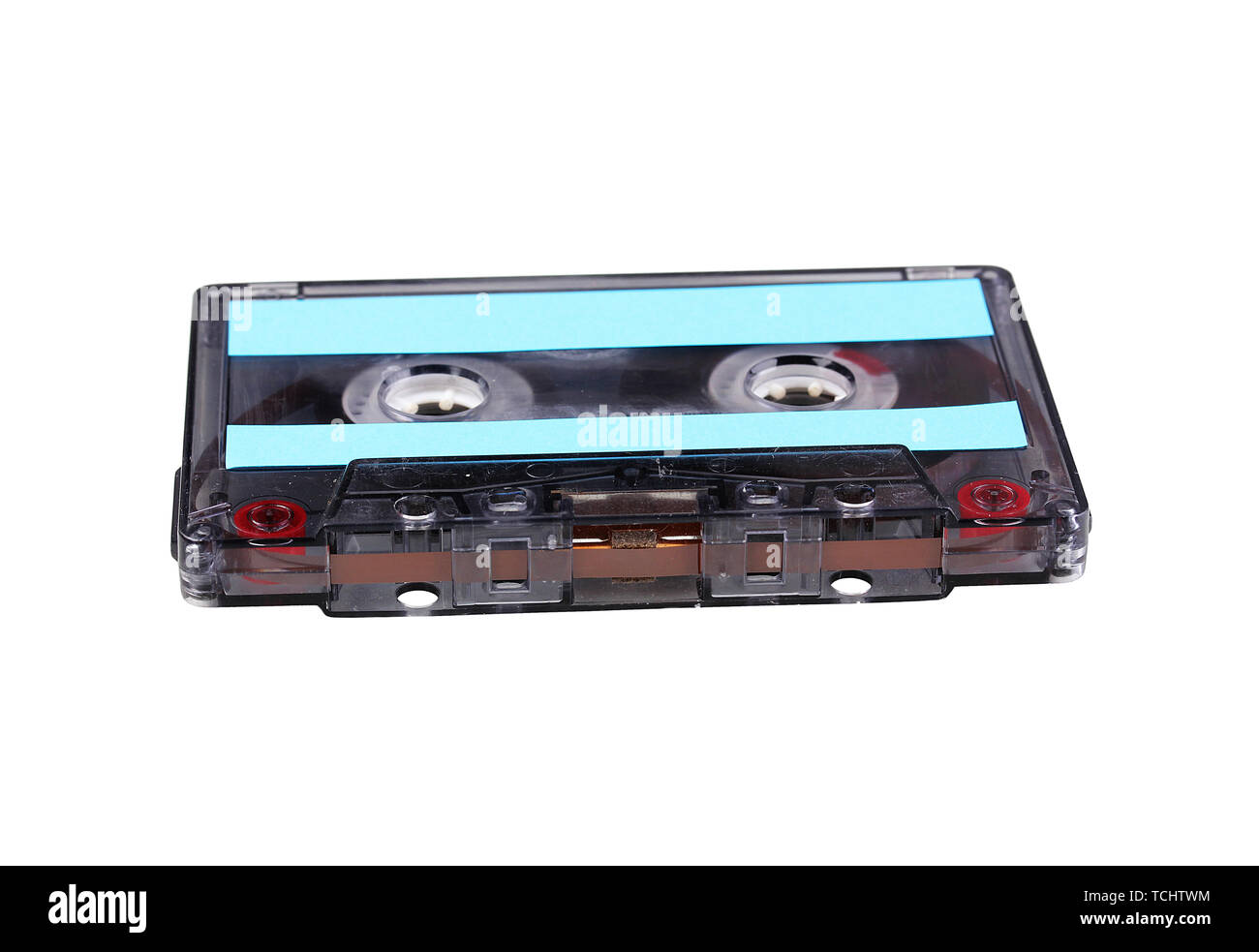 Audio cassette with color label isolated on white Stock Photo - Alamy