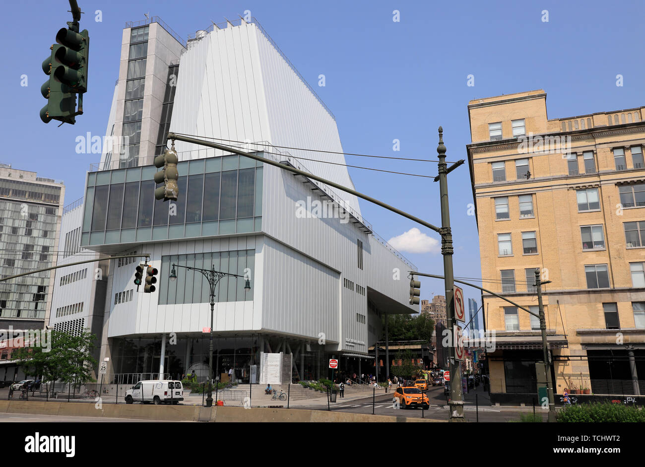 Exterior view of Whitney Museum of American Art. Lower Manhattan.New ...