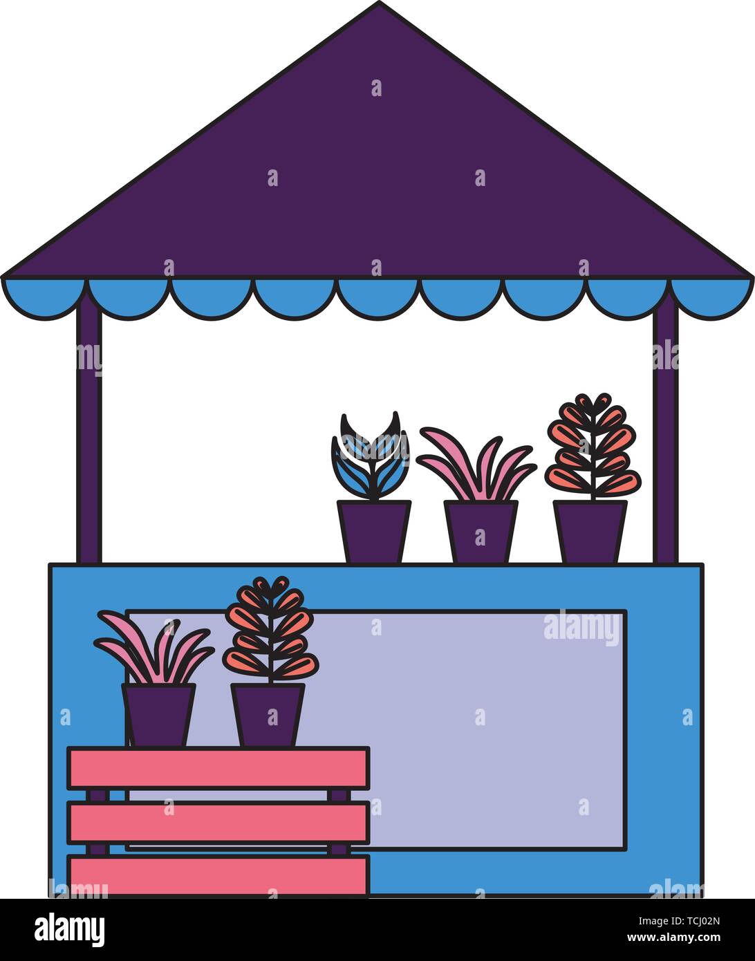 Stall plants Stock Vector Images - Alamy