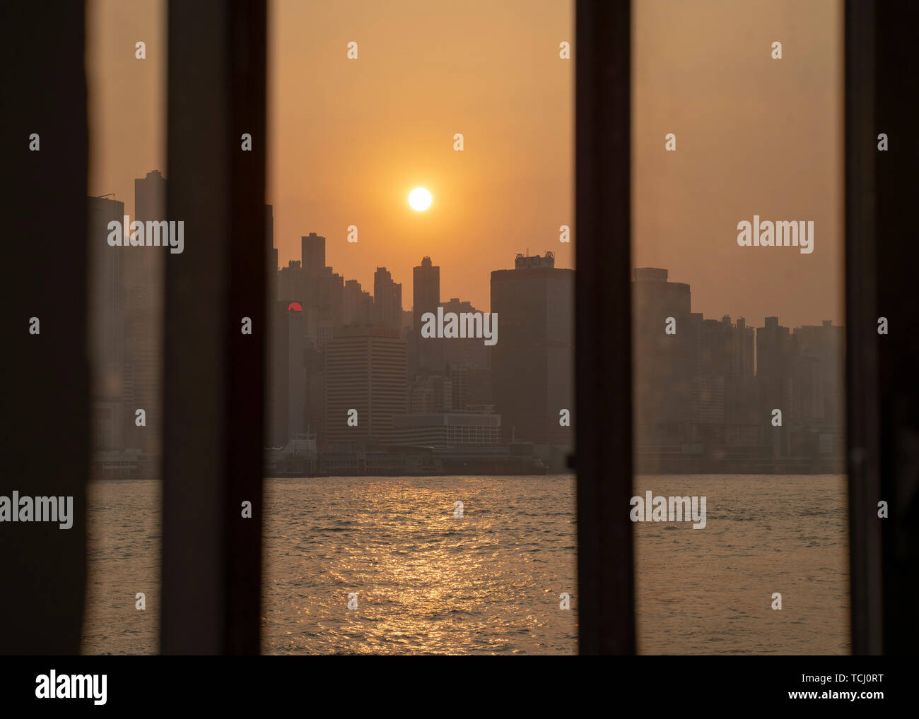 Victoria Harbour, Hongkong, China, 20th, January, 2019: The view of ...