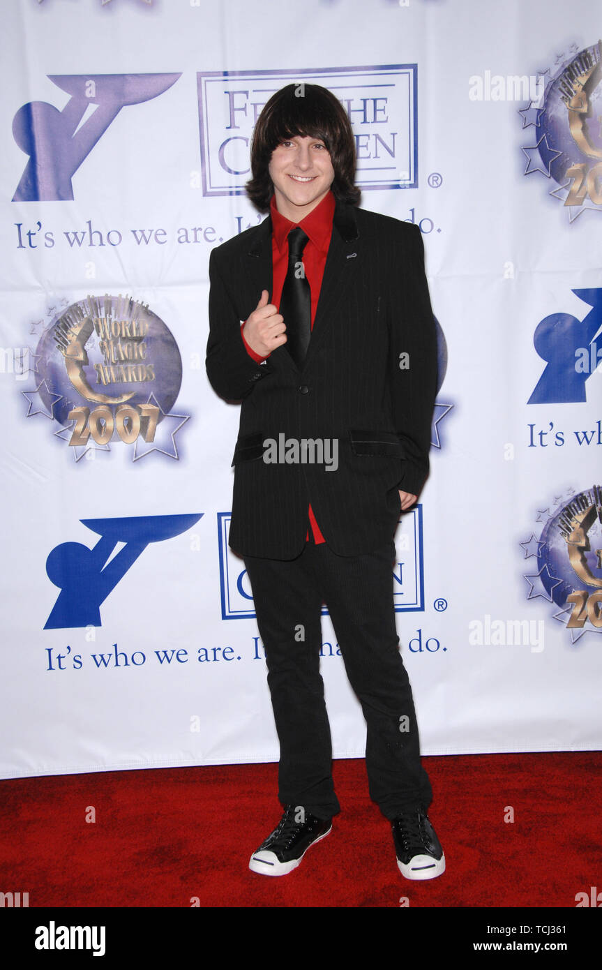 LOS ANGELES, CA. October 13, 2007: Mitchel Musso at the 2007 World ...