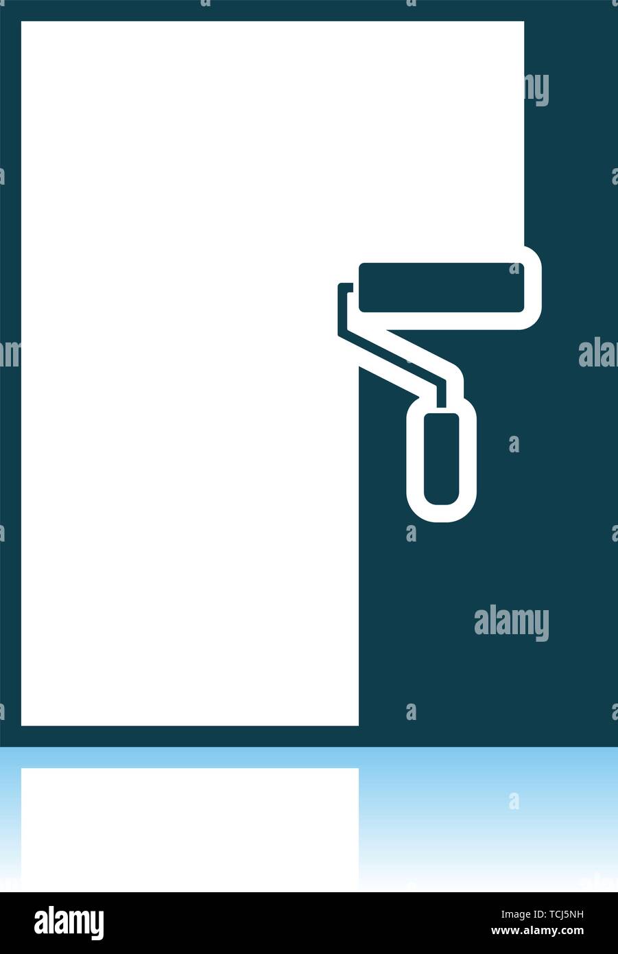 Wall Painting Icon. Shadow Reflection Design. Vector Illustration Stock ...