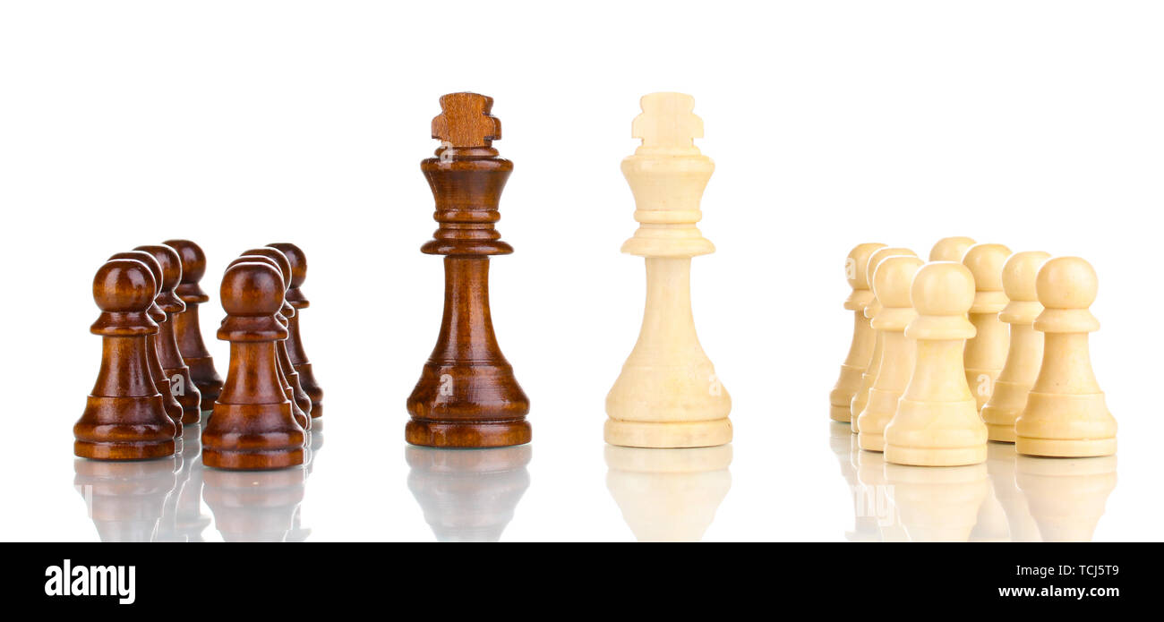 Chess pieces isolated on white Stock Photo - Alamy