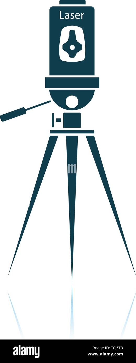 Laser Level Tool Icon. Shadow Reflection Design. Vector Illustration ...