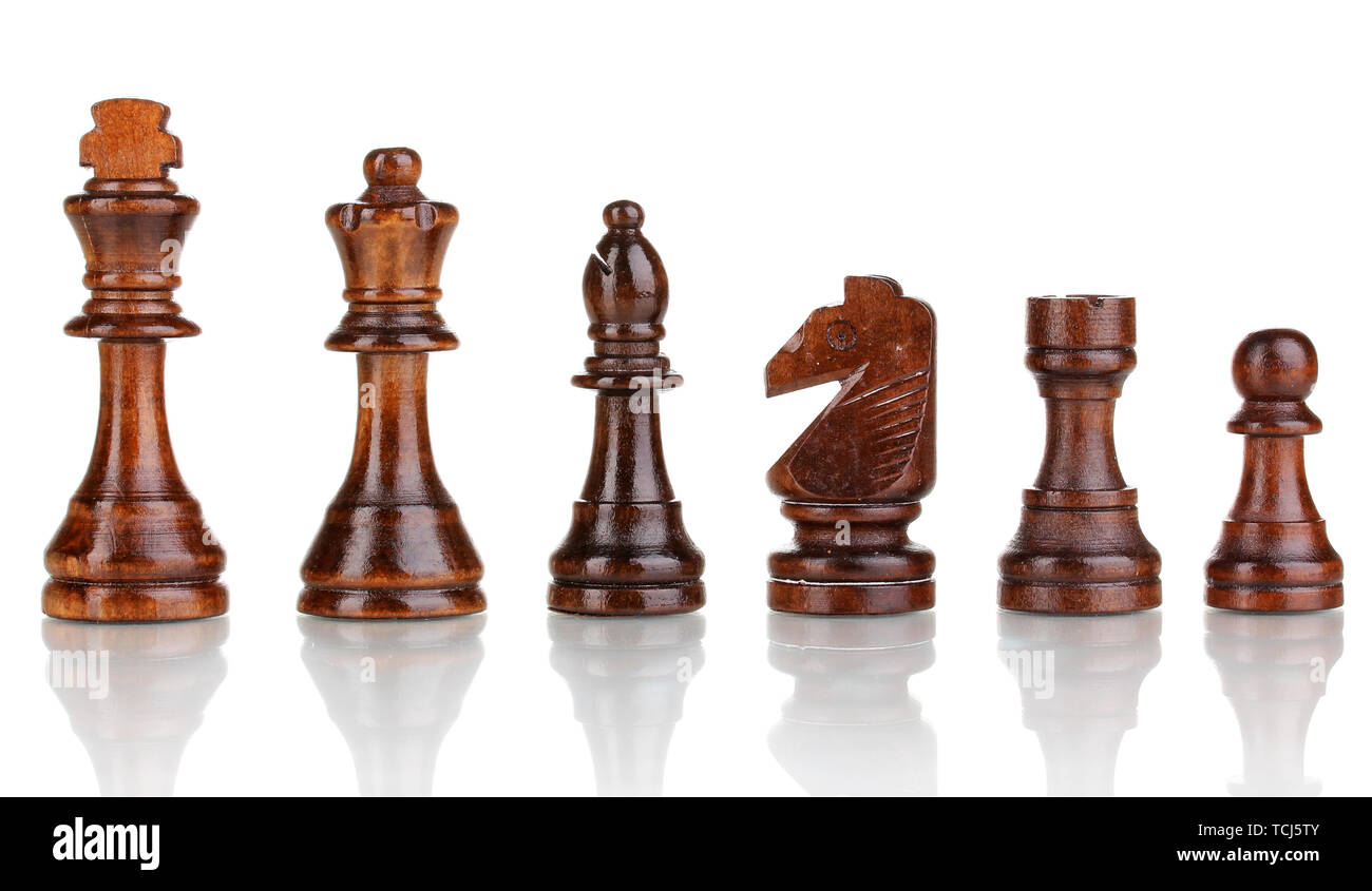 Chess pieces isolated on white Stock Photo - Alamy