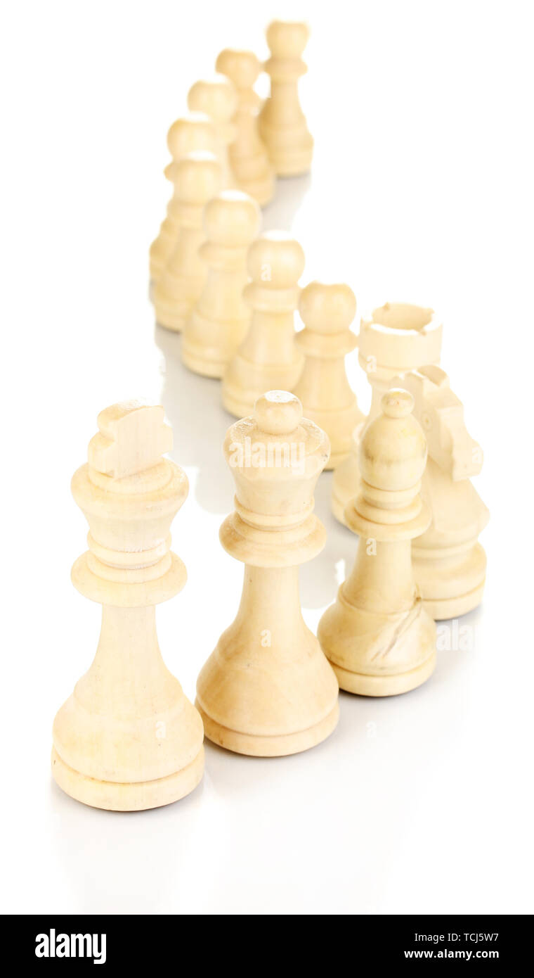 Chess pieces isolated on white Stock Photo - Alamy