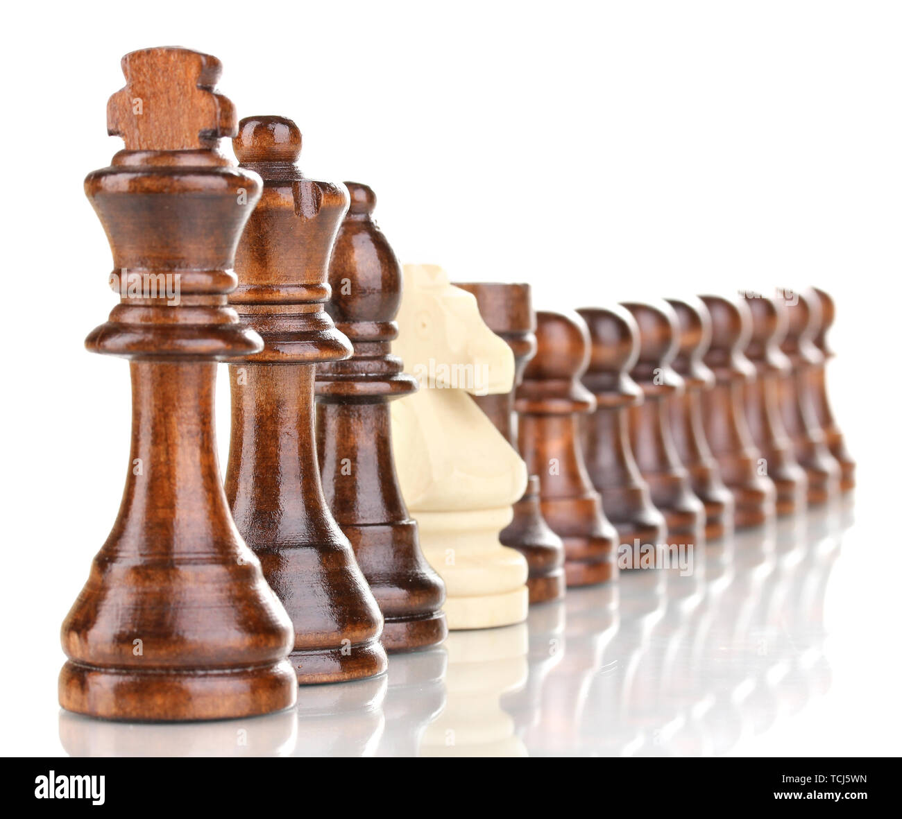 Chess pieces isolated on white Stock Photo - Alamy