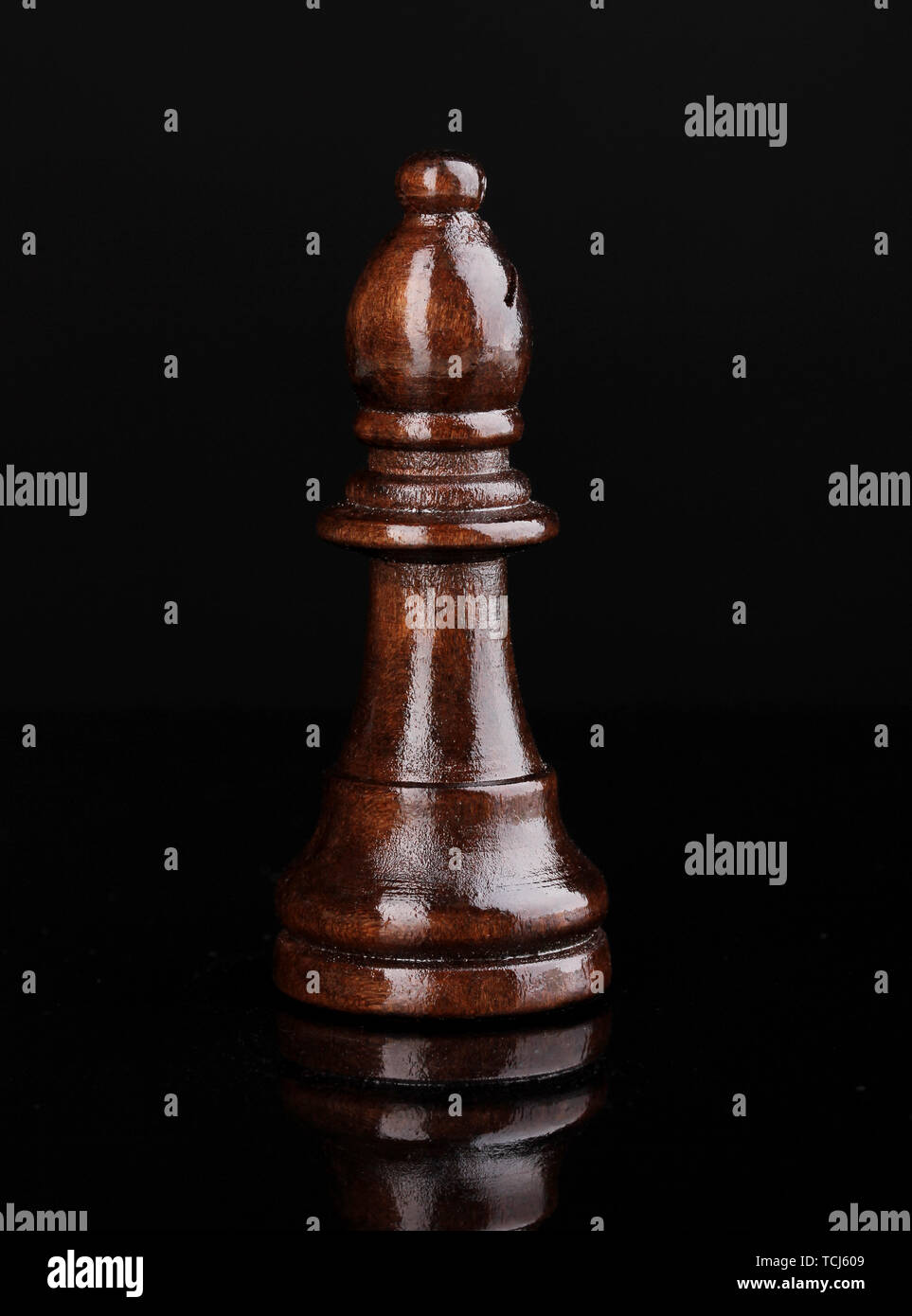 Chess piece isolated on black Stock Photo - Alamy
