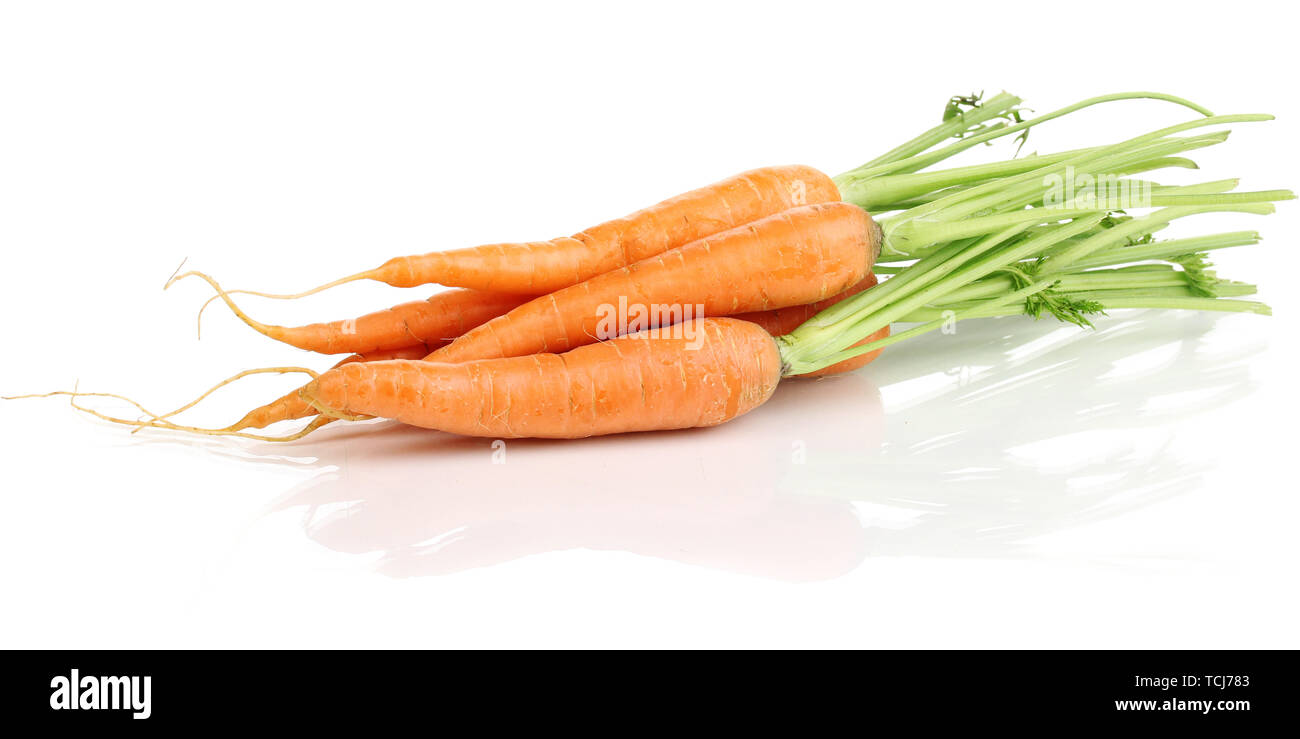 Carrots isolated on white Stock Photo - Alamy