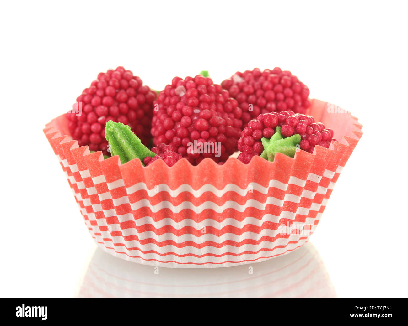 Red candy raspberries isolated hi-res stock photography and images - Alamy