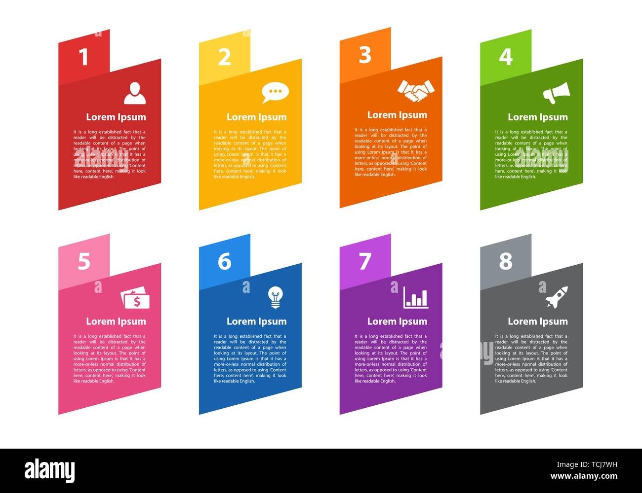 Infographic design business concept vector illustration with 8 steps or ...