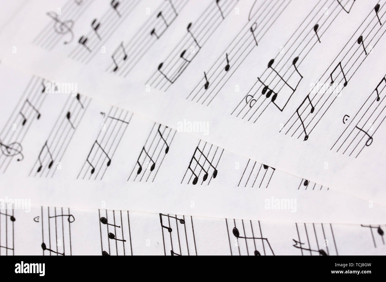 Musical notes close-up Stock Photo - Alamy