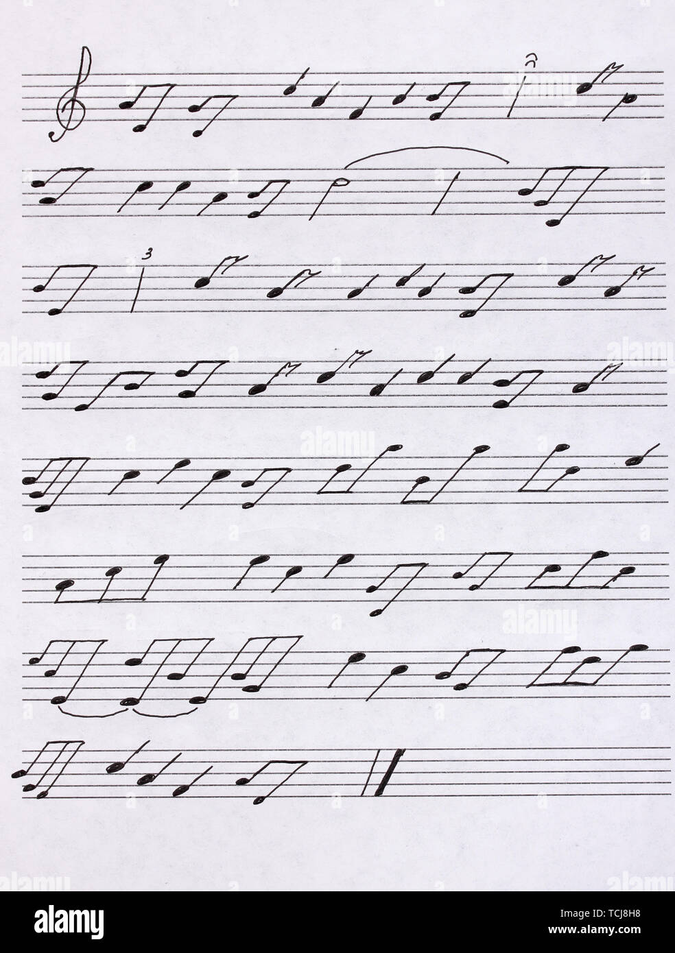 Musical notes close-up Stock Photo - Alamy