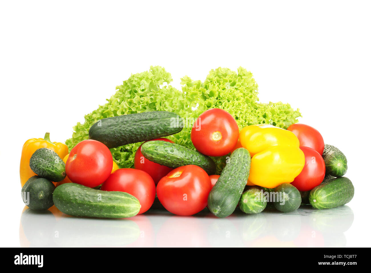 fresh vegetables isolated on white Stock Photo - Alamy