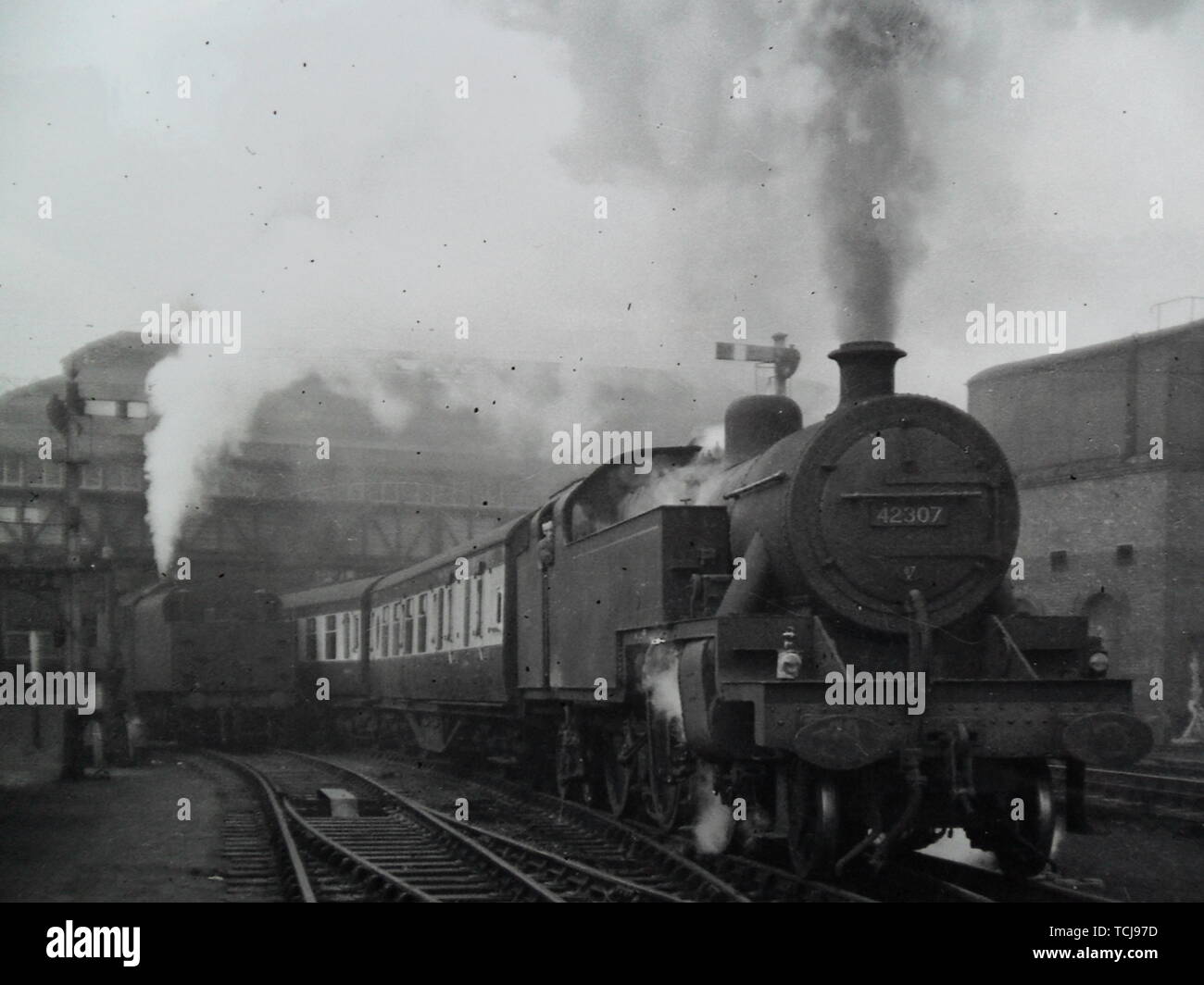 Fowler 4MT tank heads for home with a central Wales train from ...