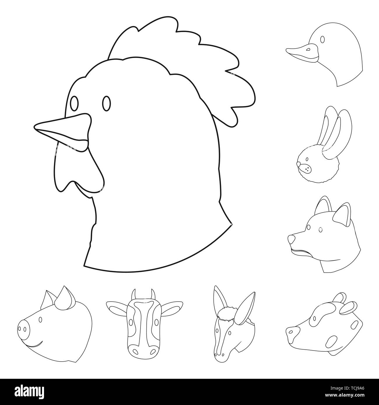 Hen Mask Template