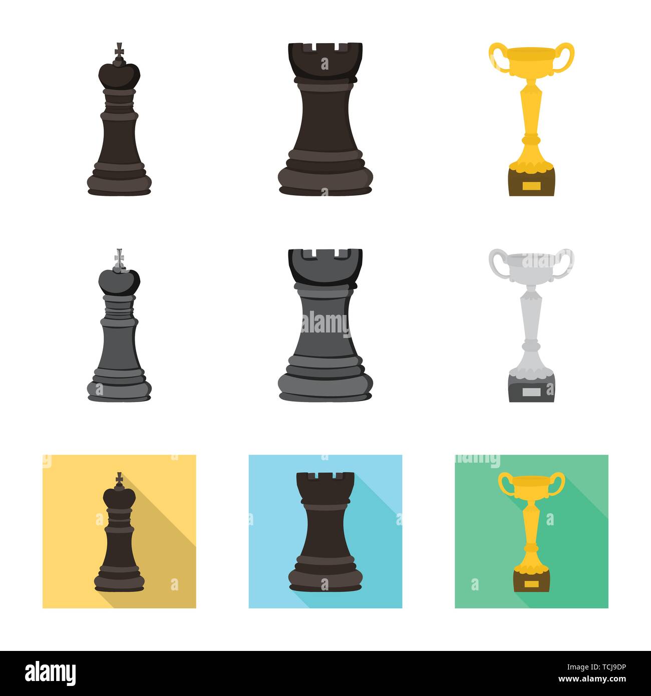 Vector design of checkmate and thin symbol. Set of checkmate and target ...