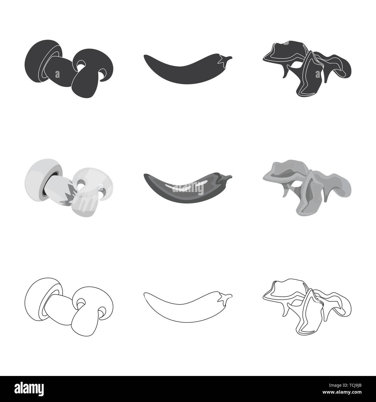 Isolated object of taste and product icon. Collection of taste and ...