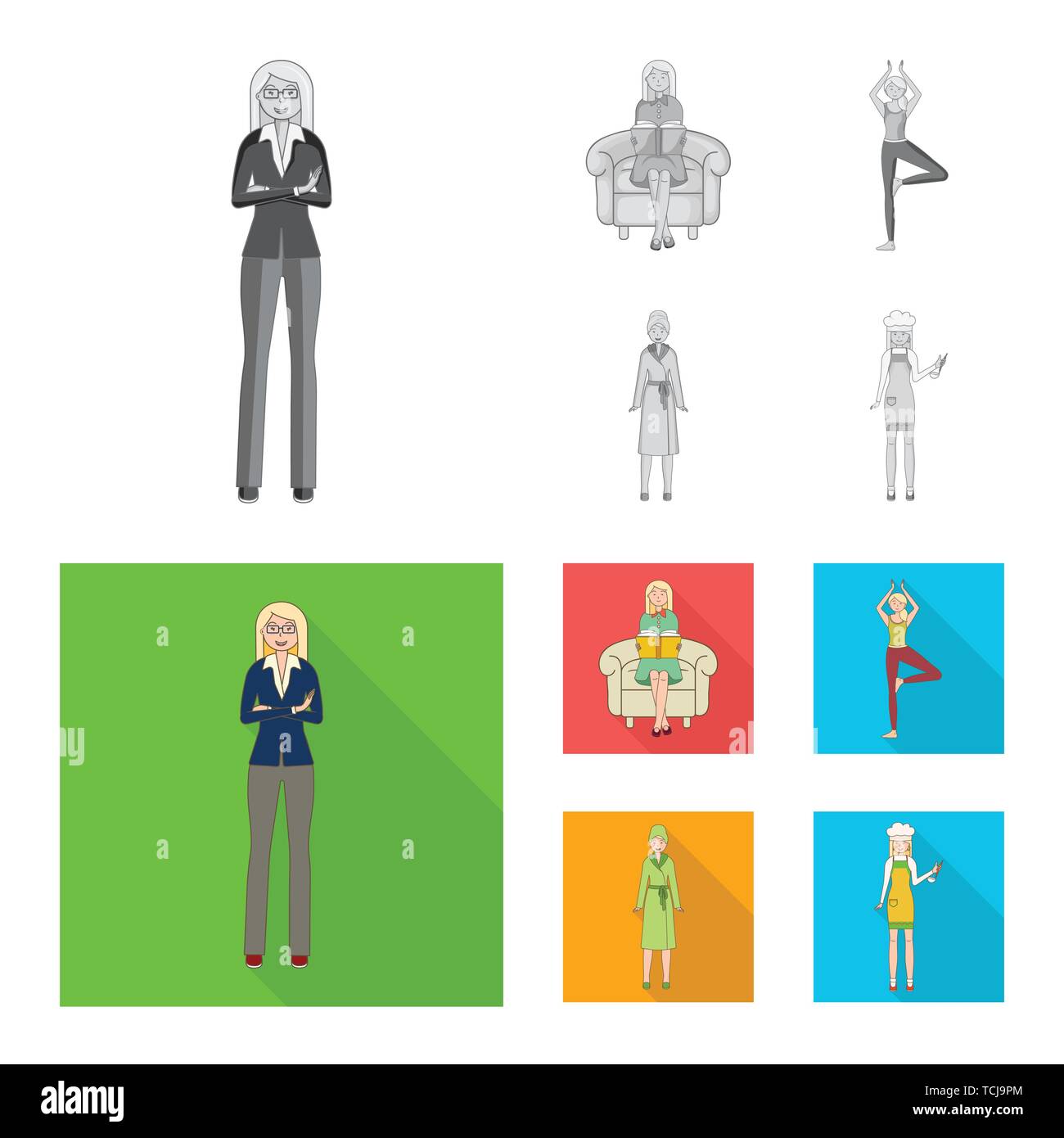 Vector design of posture and mood symbol. Collection of posture and ...
