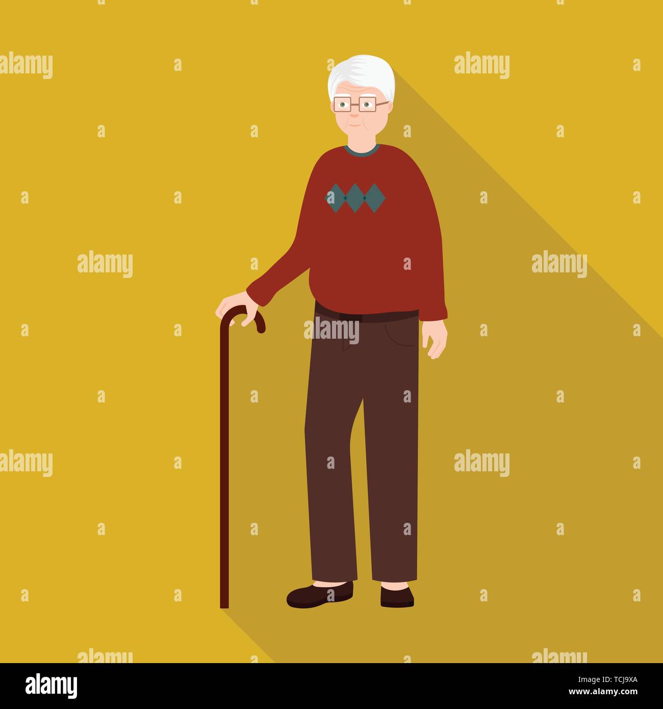 granddad,father,pensioner,cane,gray,disease,family,people,character ...