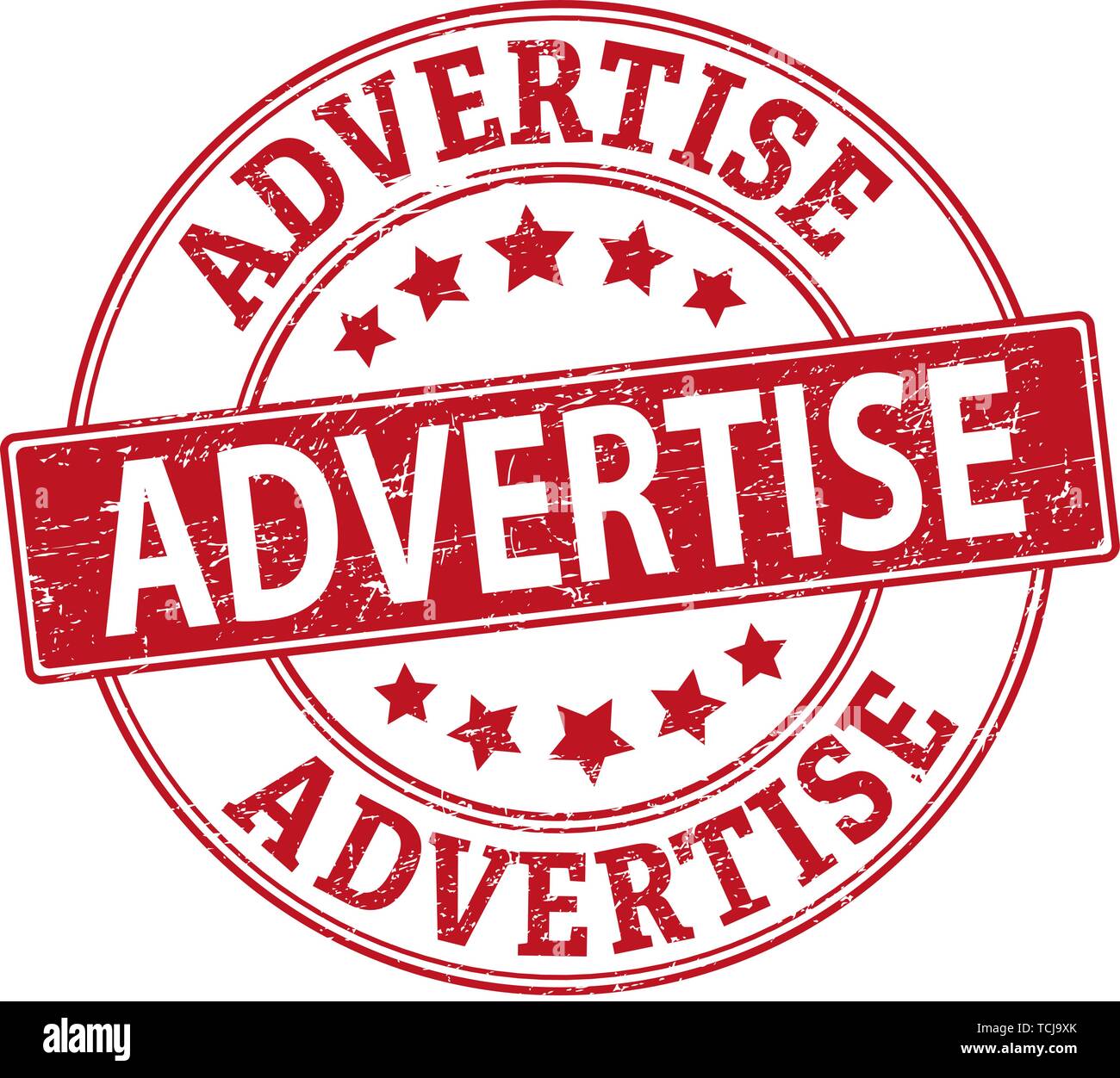 Advertising Rubber Stamp Red Advertising Stamp Seal Vector Stock Vector ...