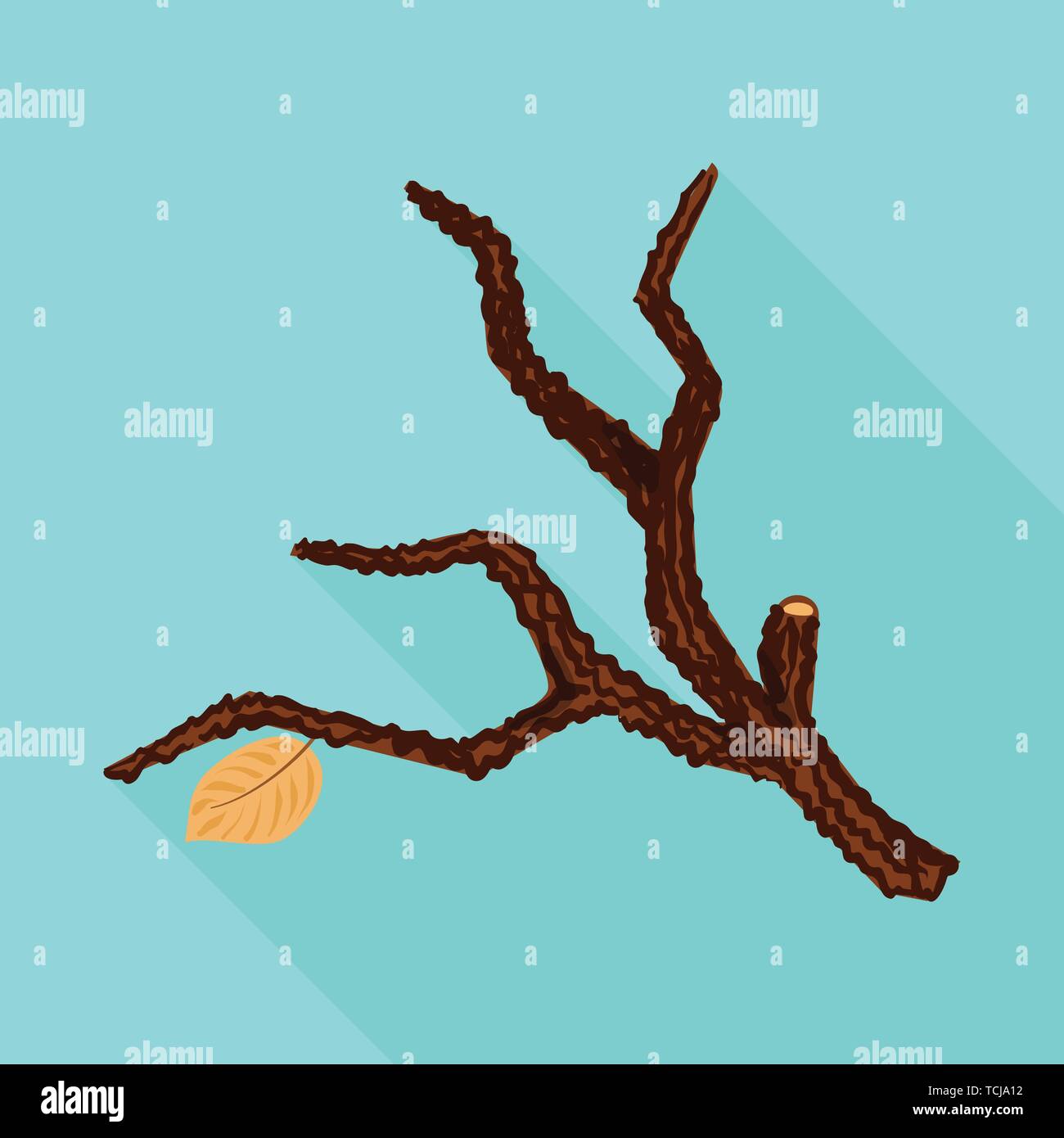 Vector design of branch and piece symbol. Collection of branch and ...
