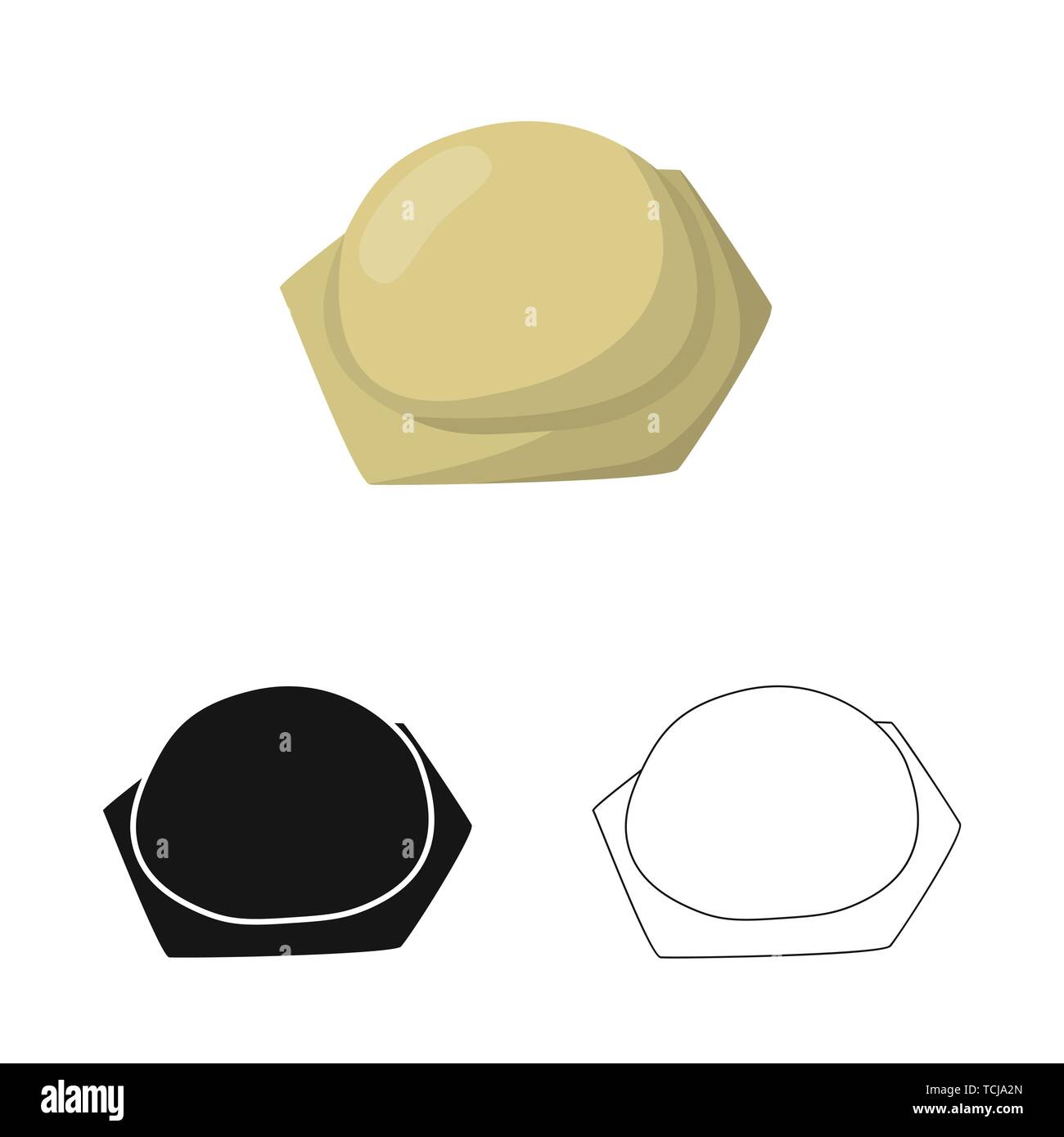 Isolated object of pierogi and ravioli icon. Collection of pierogi and ...
