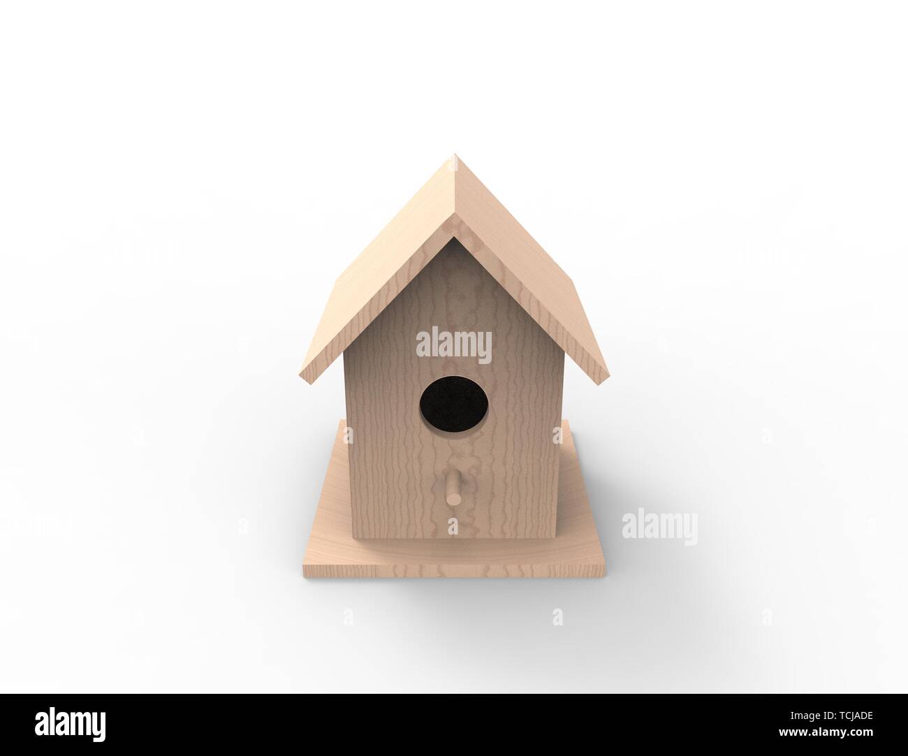 3d rendering of a brid house isolated in white studio background Stock ...