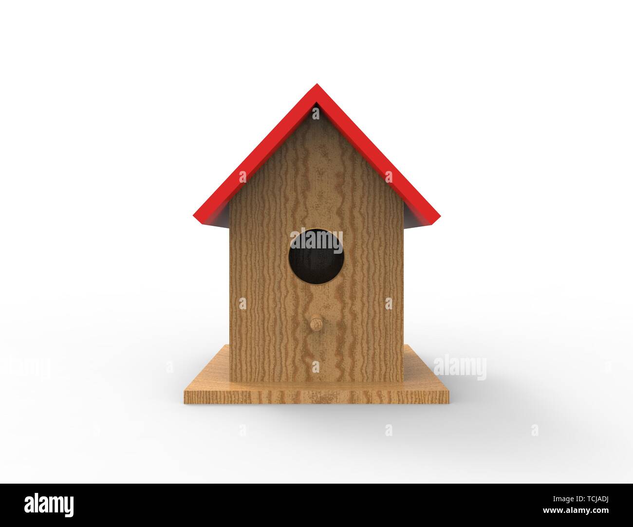 3d rendering of a brid house isolated in white studio background Stock ...