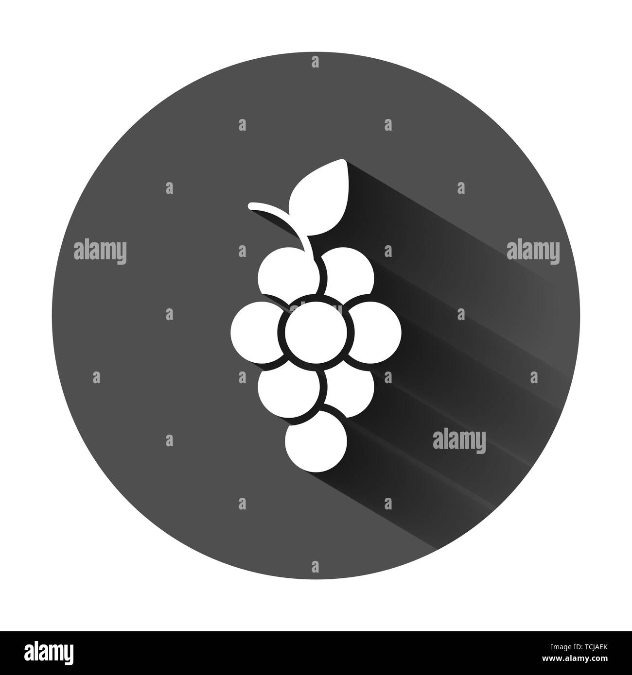 Grape fruits sign icon in flat style. Grapevine vector illustration on ...