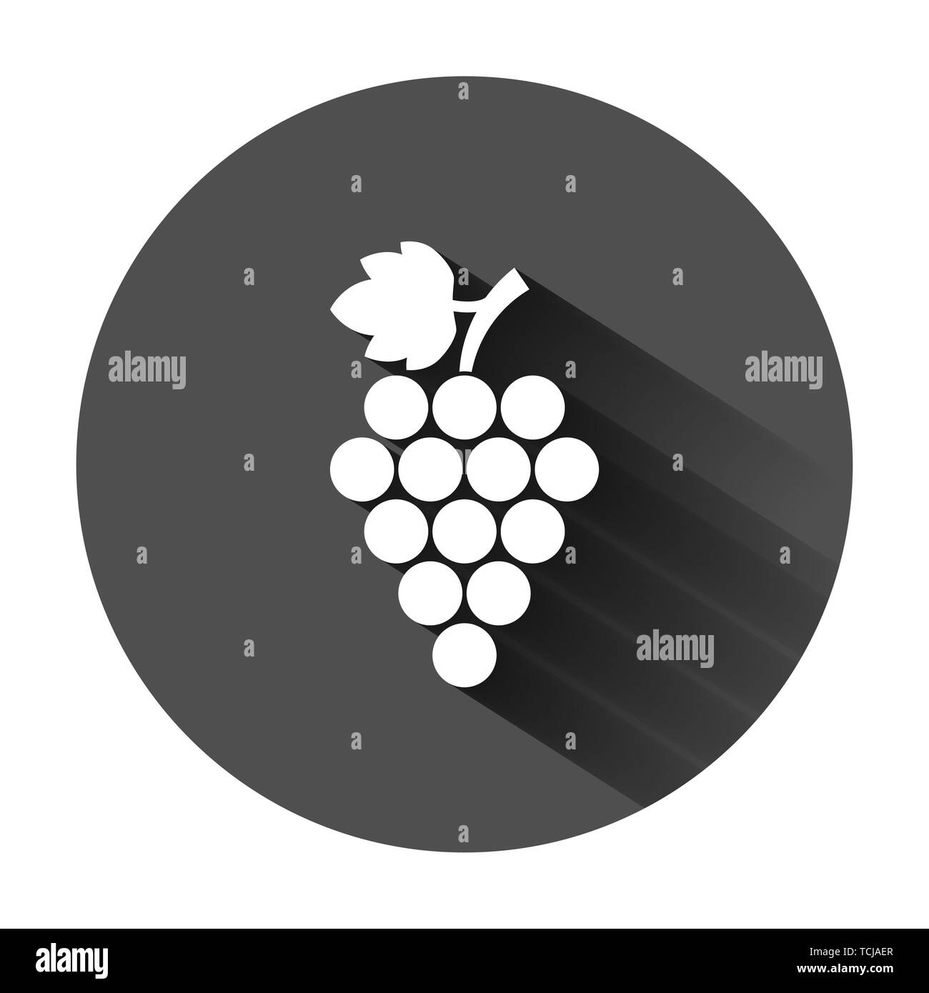 Grape fruits sign icon in flat style. Grapevine vector illustration on ...