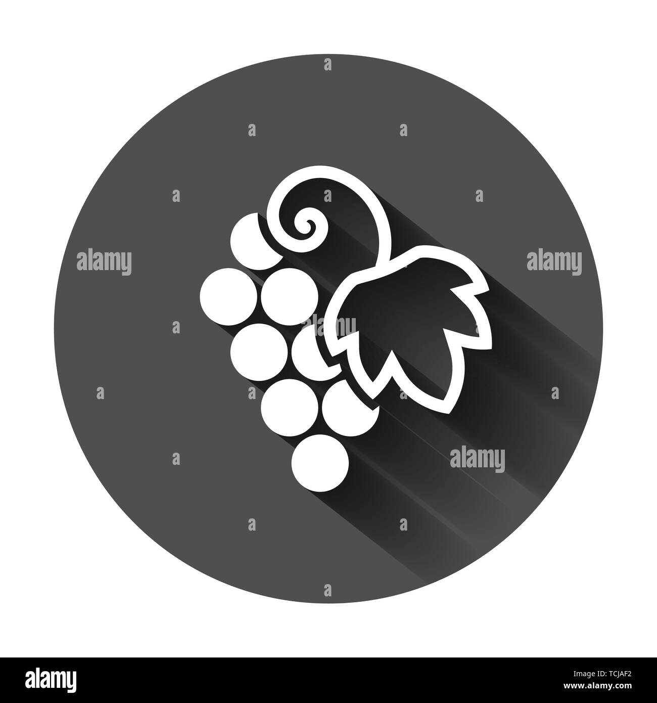 Grape fruits sign icon in flat style. Grapevine vector illustration on ...