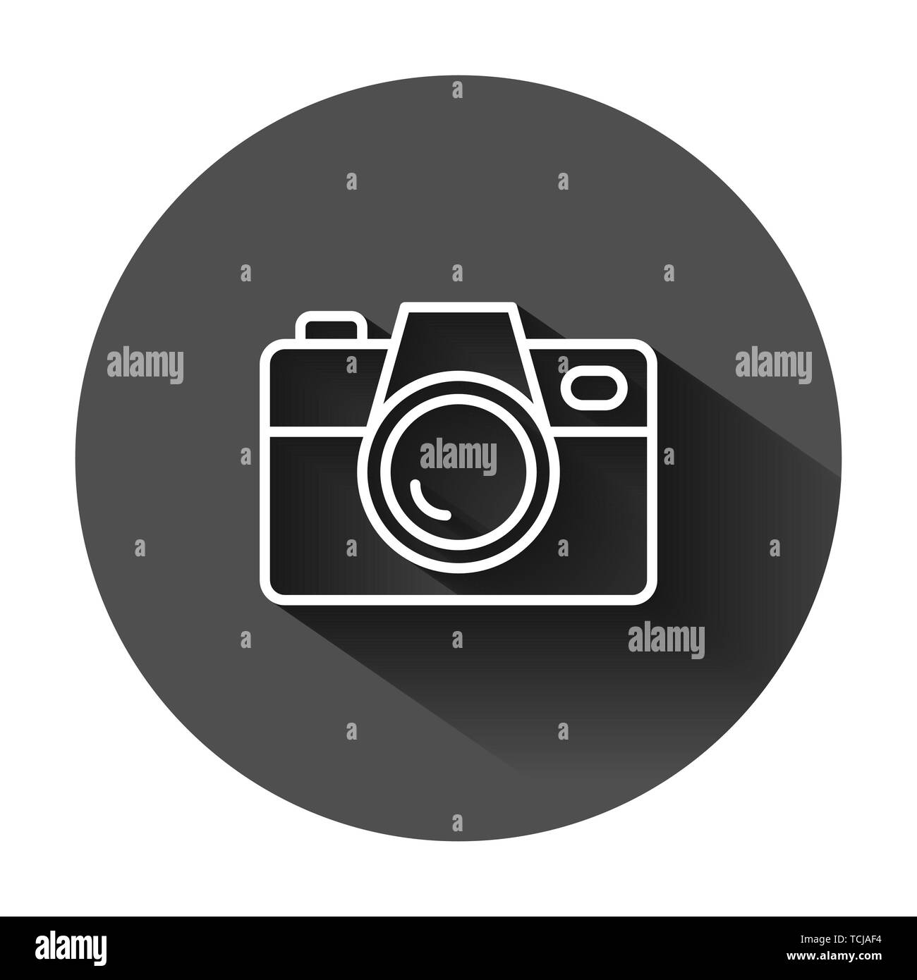 Camera device sign icon in flat style. Photography vector illustration ...