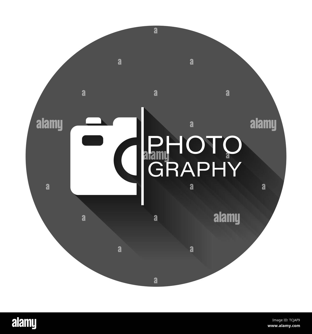 Camera device sign icon in flat style. Photography vector illustration ...