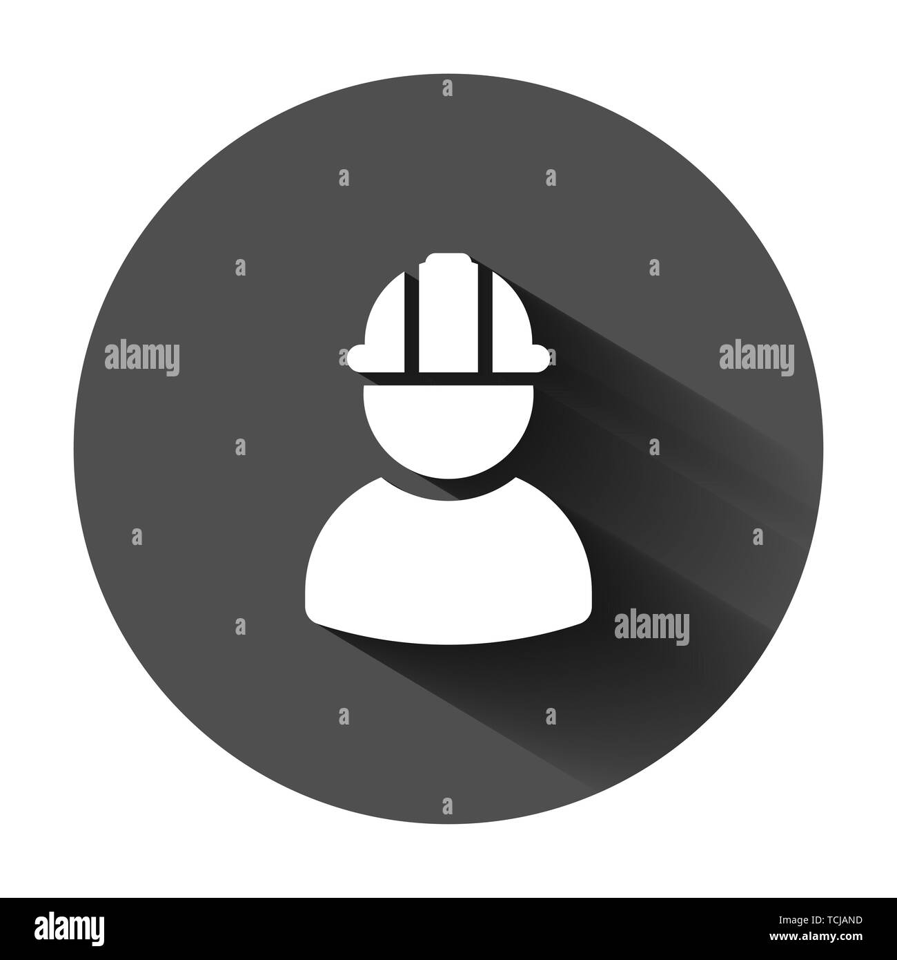 Worker hard hat shadow Cut Out Stock Images & Pictures - Alamy