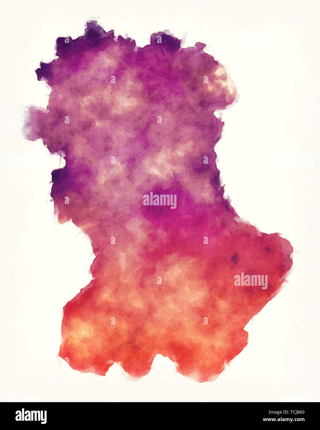 Tarrafal municipality watercolor map of Cape Verde Stock Photo - Alamy
