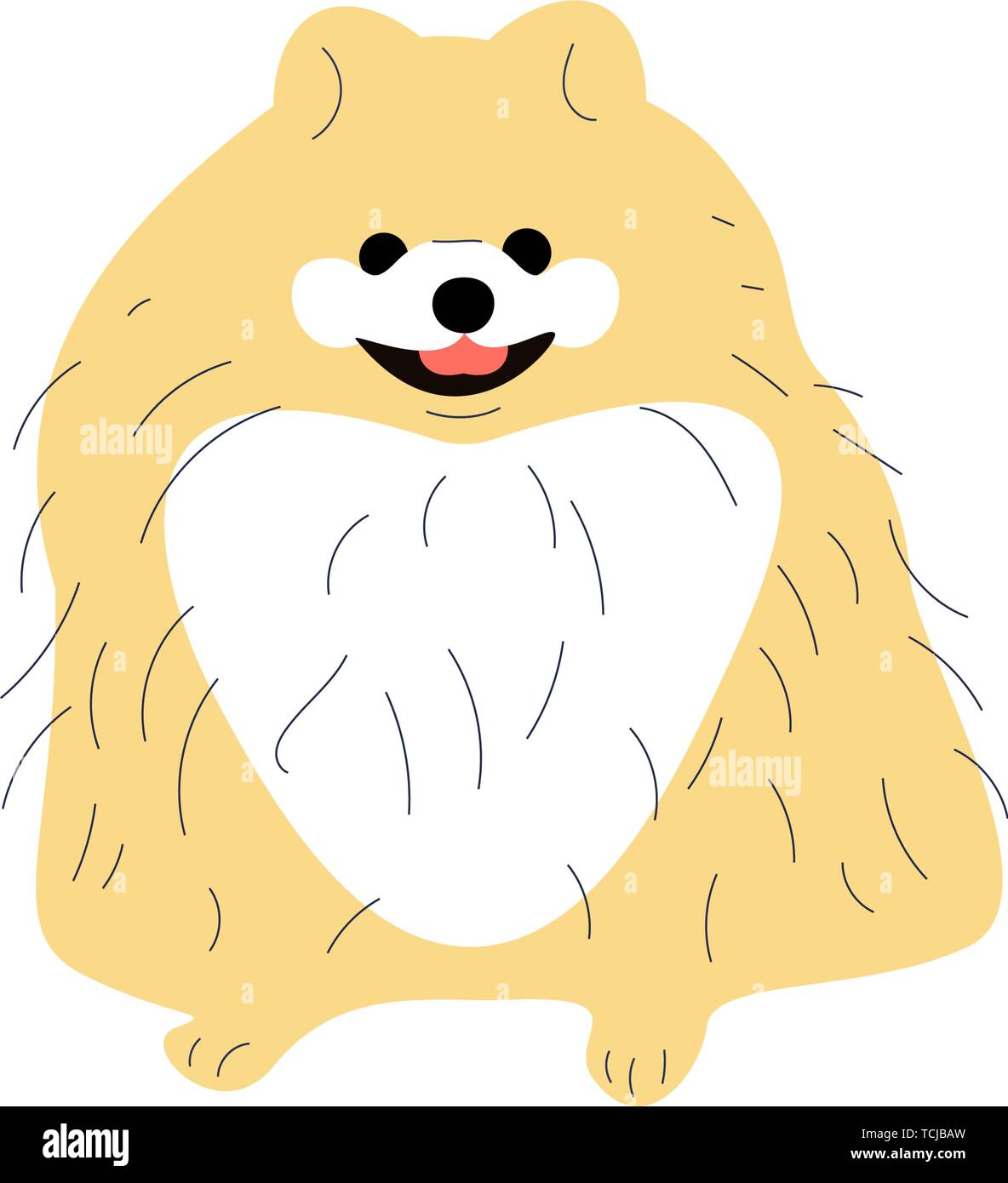 Spitz dog cartoon illustration hi-res stock photography and images - Alamy