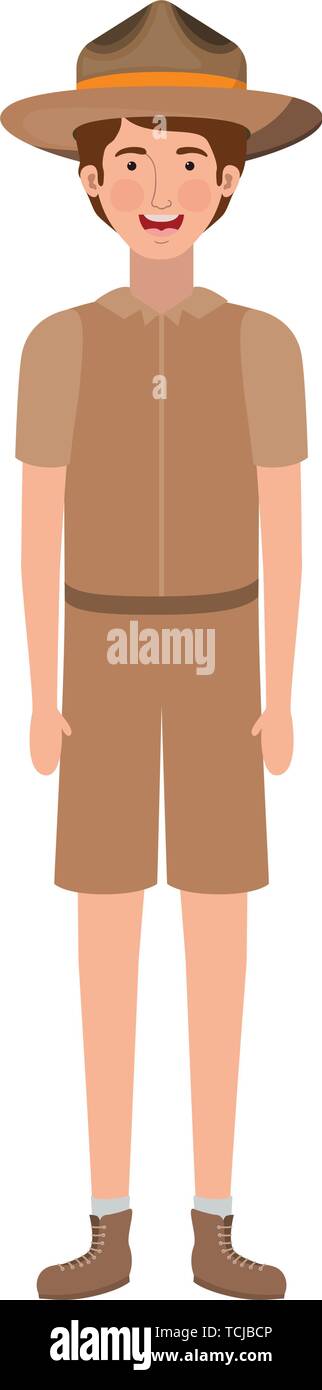 Forest ranger boy cartoon design Stock Vector Image & Art - Alamy