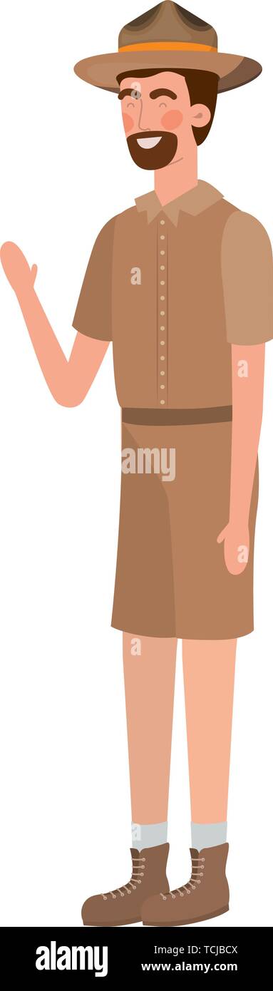 Forest ranger man cartoon design Stock Vector Image & Art - Alamy