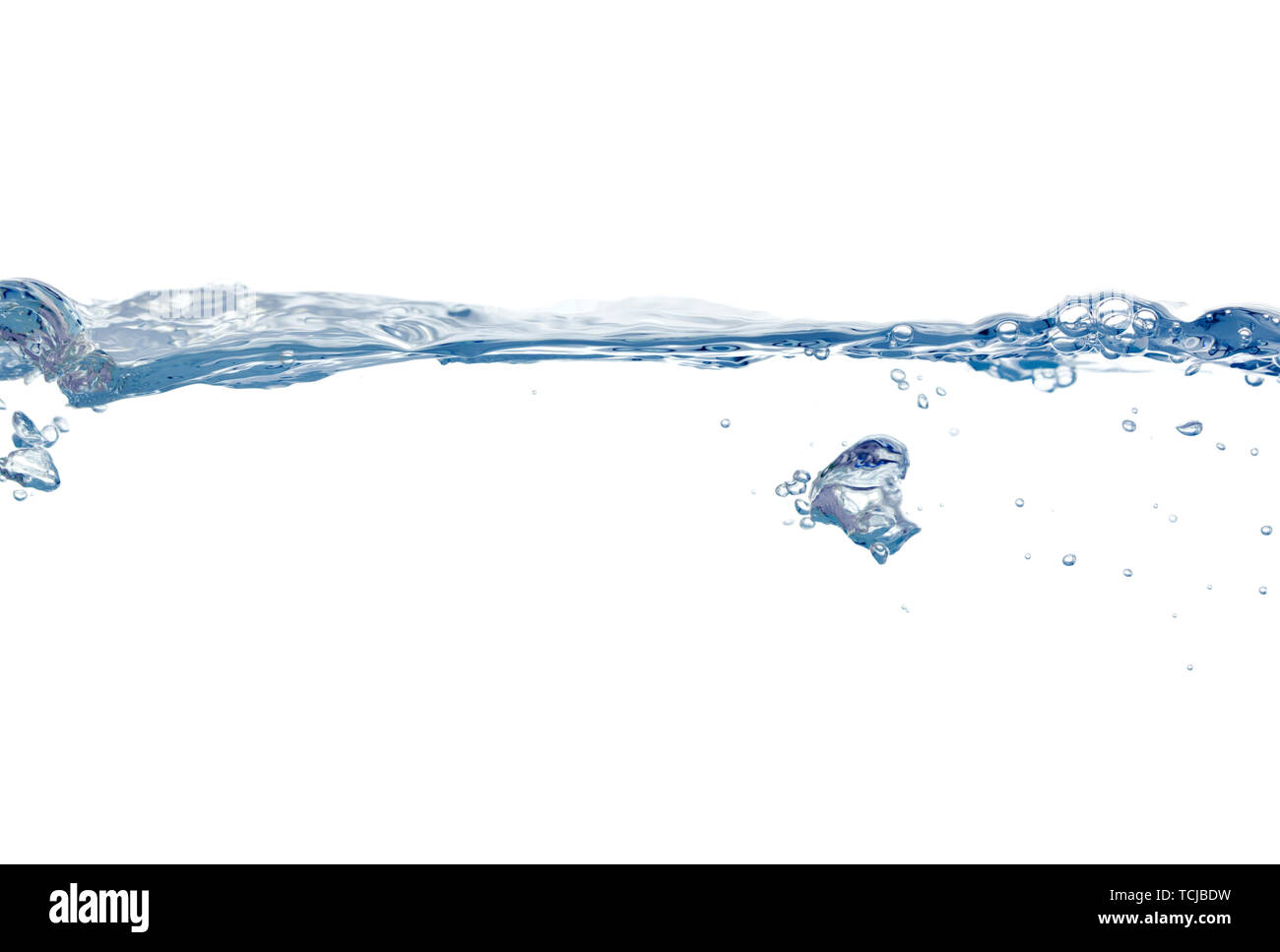 water surface with bunches of bubbles floating up Stock Photo - Alamy